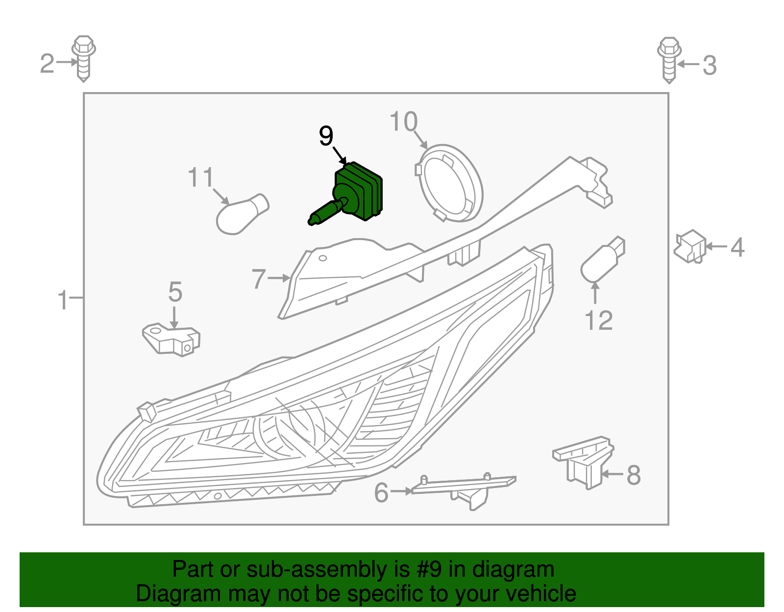 2013-2019 Hyundai Headlamp Bulb 18647-35010 | Retail Performance Auto Parts