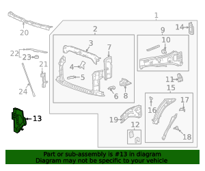 2019-2021 Chevrolet Body Passenger Side Front Bumper Fascia Bracket ...