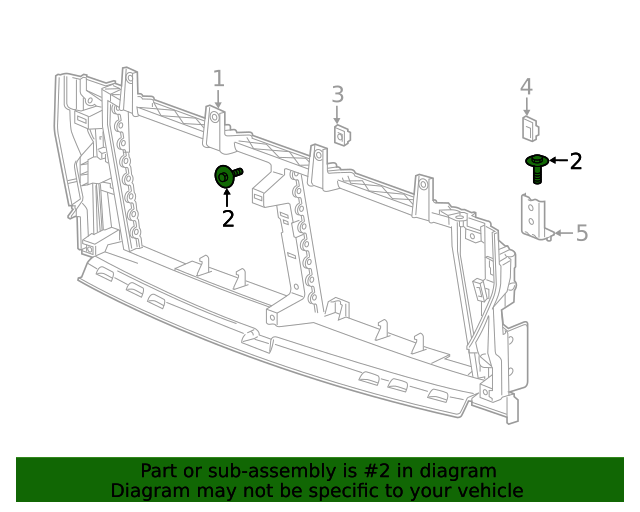 2013-2021 GM OEM NEW GM Radiator Support Splash Shield Bolt Hexagon ...