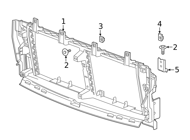 2021-2024 GM Front Bumper Shutter Bracket 84655478 GM | GMPartsDirect.com