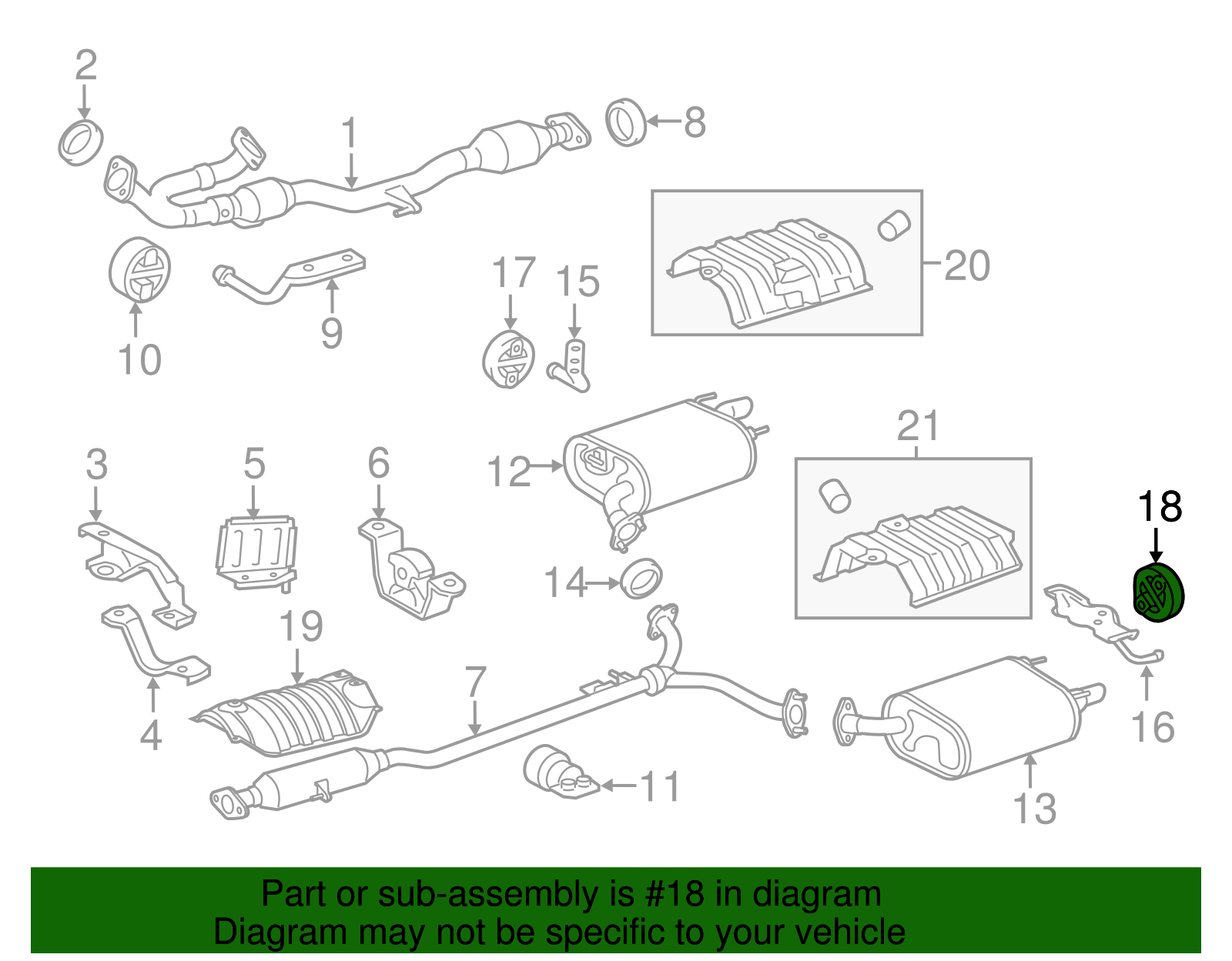 17565-0P051 - Rear Muffler Hanger - 2005-2020 Toyota | Lithia Toyota Parts