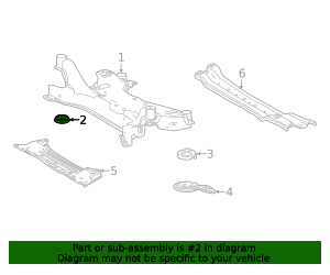52213-28040 - Suspension Cross-Member Stopper - 2016-2020 Toyota Mirai ...