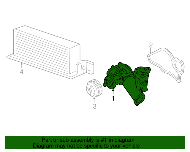 Genuine OEM Ford Part - Engine Water Pump MC3Z-8501-A | Genuine OEM ...