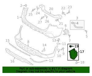 86675-S2500 - Bumper Cover Heat Shield 2021-2023 Hyundai Santa Fe ...