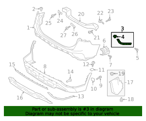 86652-S2500 - Bumper Cover Bracket 2021-2023 Hyundai Santa Fe ...