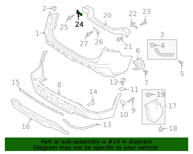 Genuine Upper Bracket for 2021-2023 Hyundai Santa Fe | Part# 86633 ...