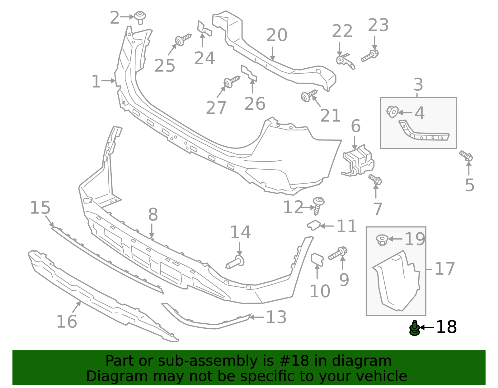86696-S2500 - High-Quality Bumper Trim for 2021-2023 Hyundai Santa Fe ...