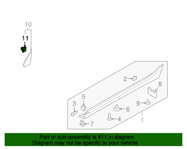 1996-2015 Hyundai Body A-Pillar Trim Panel Insert Clip 87758-35000 ...