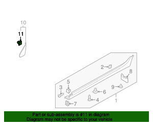 1996-2015 Hyundai Body A-Pillar Trim Panel Insert Clip 87758-35000 ...