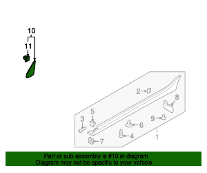 2010-2015 Hyundai Tucson Pillar Molding 86180-2S000 | OEM Parts Online