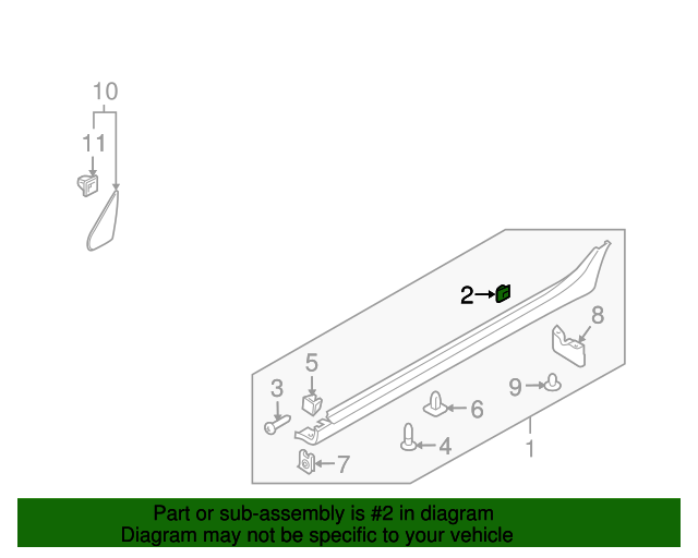2005-2017 Hyundai Rocker Panel Molding Clip 87756-2E000 | OEM Parts Online