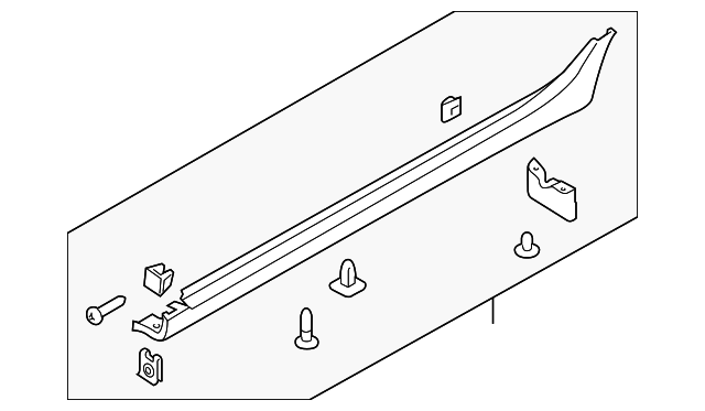2010-2013 Hyundai Tucson Rocker Molding 87752-2S000 | OEM Hyundai Parts
