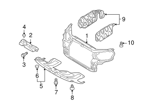 2010-2012 Hyundai Santa Fe Radiator Support 64101-0W500 | OEM Parts Online