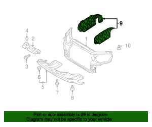 2010-2012 Hyundai Santa Fe Side Shield 29120-2P200 | OEM Parts Online