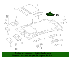 166-906-65-00-9051 - Dome Light 2012-2019 Mercedes-Benz ...