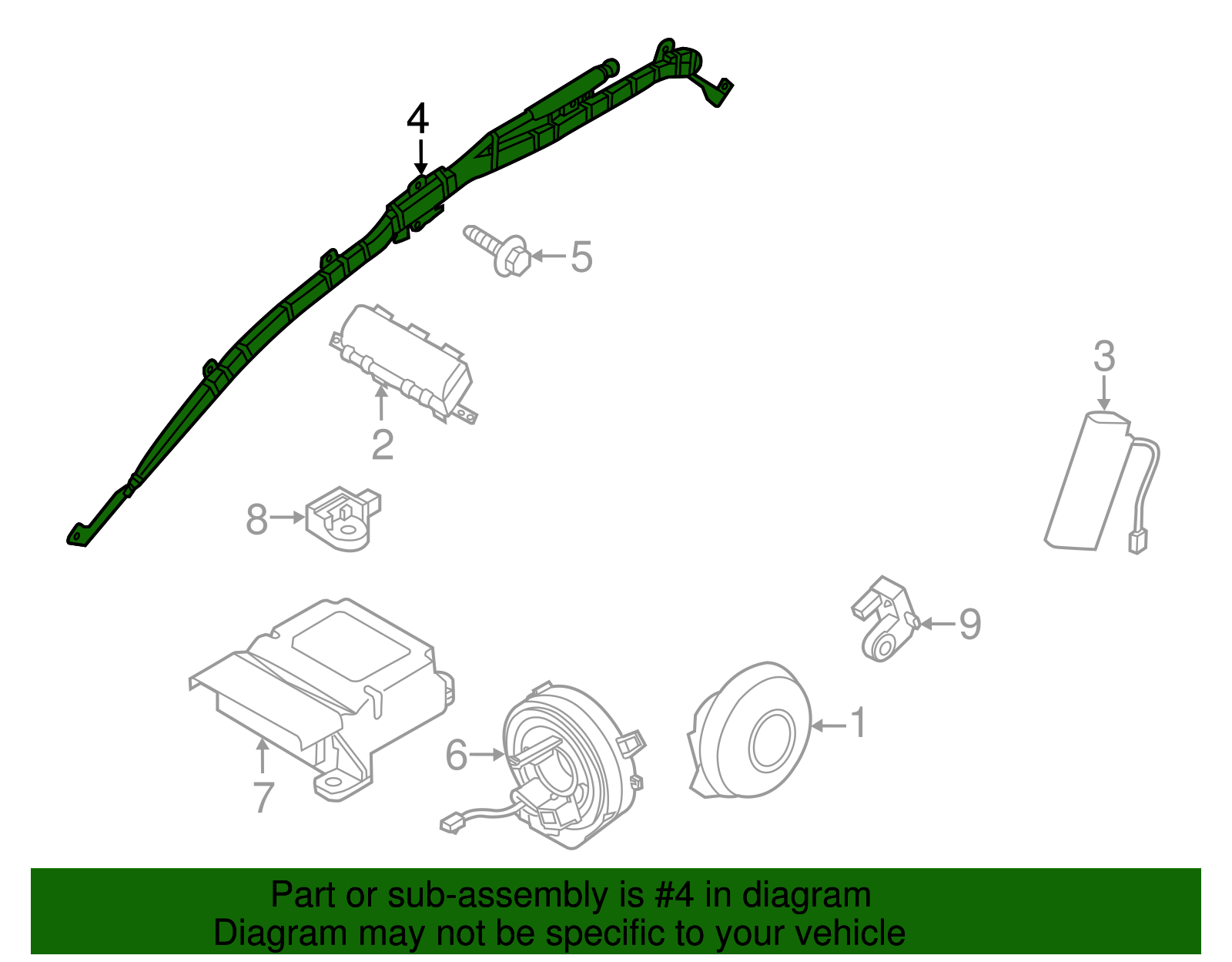 DR61-57-KN0 - Head Air Bag 2011-2014 Mazda 2 | Florida Mazda Parts