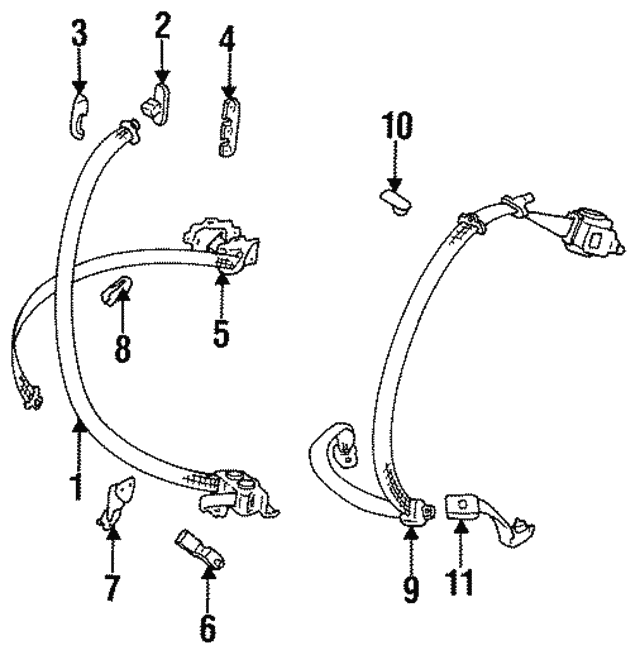 1993-1995 Toyota Paseo Retractor 73360-16301-C0 | Toyota Parts Center