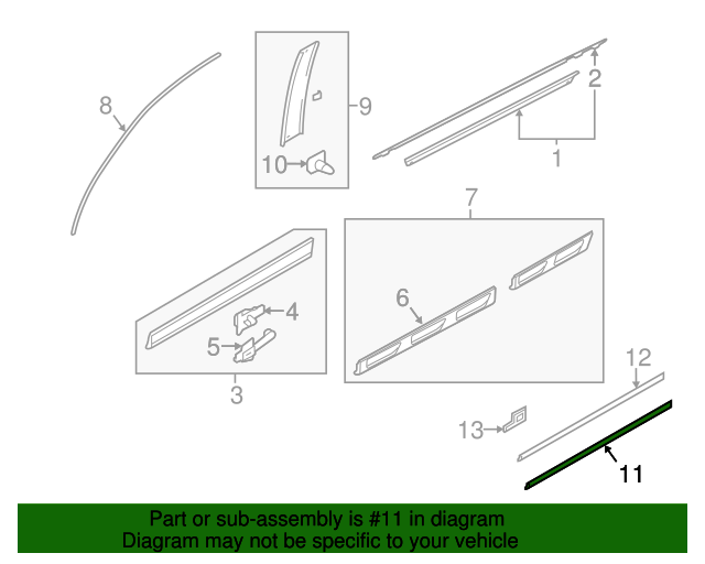 4L0-853-133 - Stone Guard 2010-2015 Audi Q7 | Audi OEM Parts