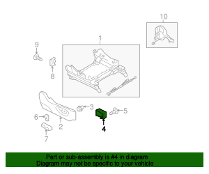 2010-2014 Subaru Seat Switch 64176AJ01B | Subaru Parts Plus