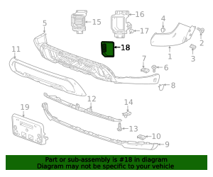 84319828 - Front Passenger Side Fog Lamp Opening Insert 2020-2023 GMC ...