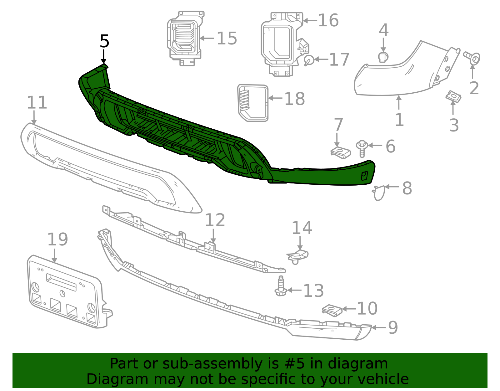 2020-2023 GMC Front Lower Bumper Cover 84587521 | OEM Parts Online