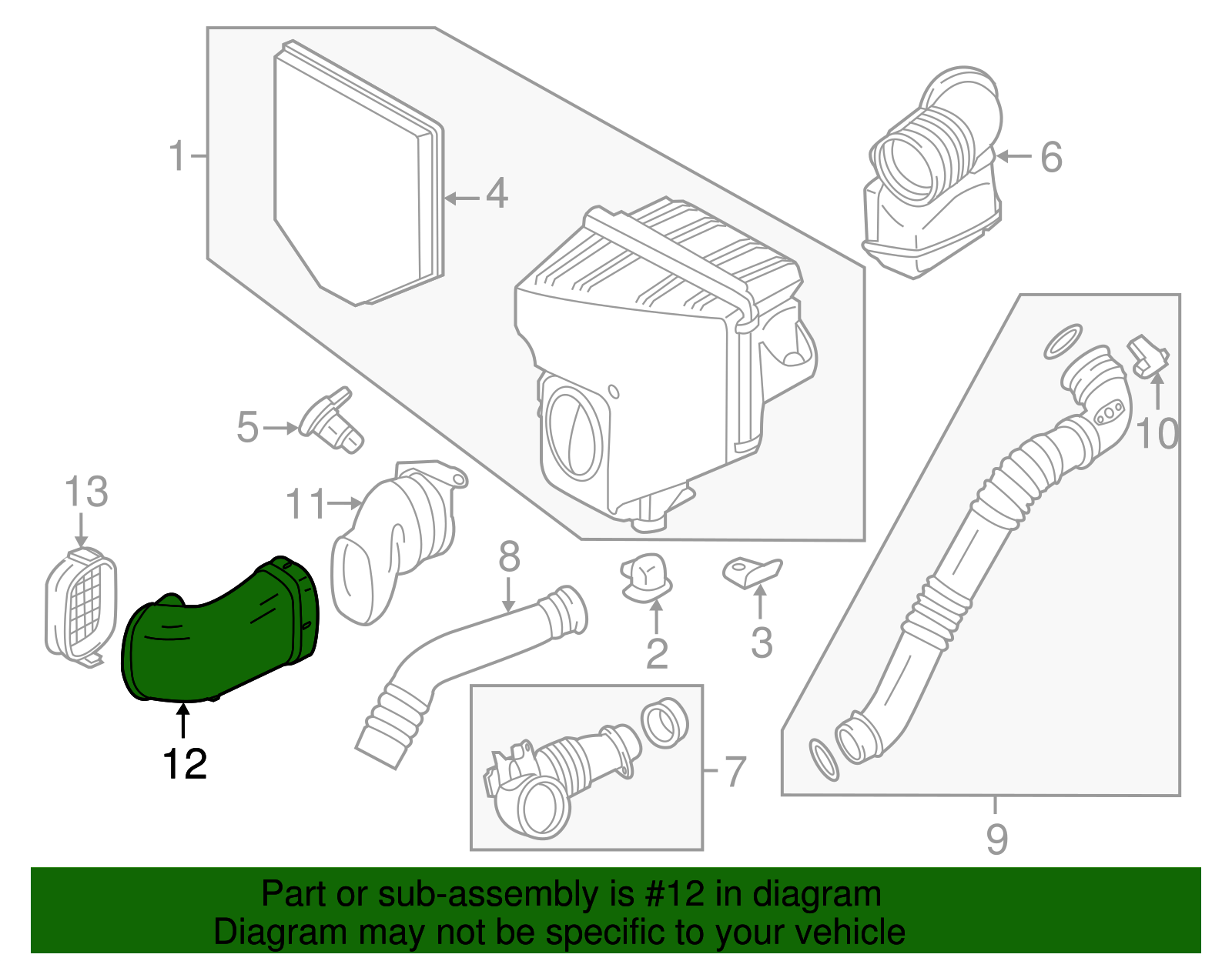13717601869 - 2011-2018 BMW Intake Duct (13-71-7-601-869) | BMW of ...