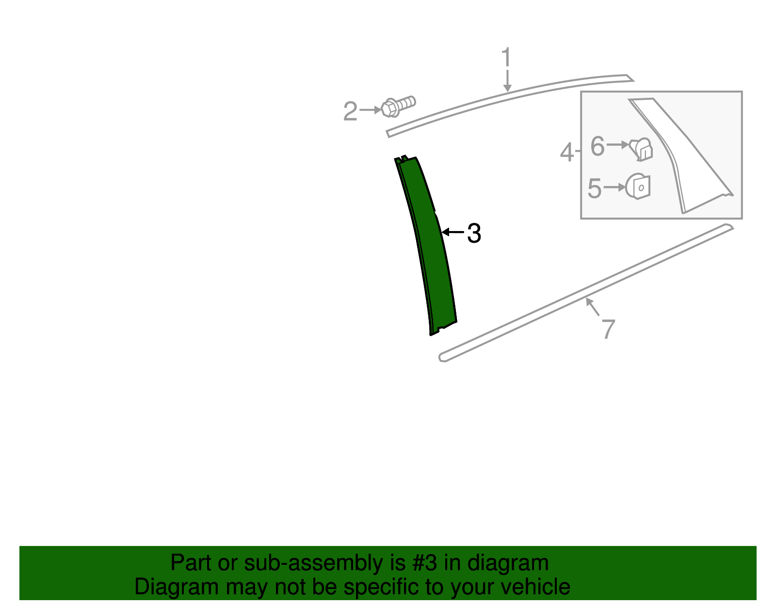 72970-TVA-A02 - 2018-2022 Honda Accord - Garnish L Rear Door Center ...