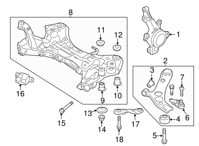 51716-3S110 - Steering Knuckle 2013-2017 Hyundai | AutoNationParts.com