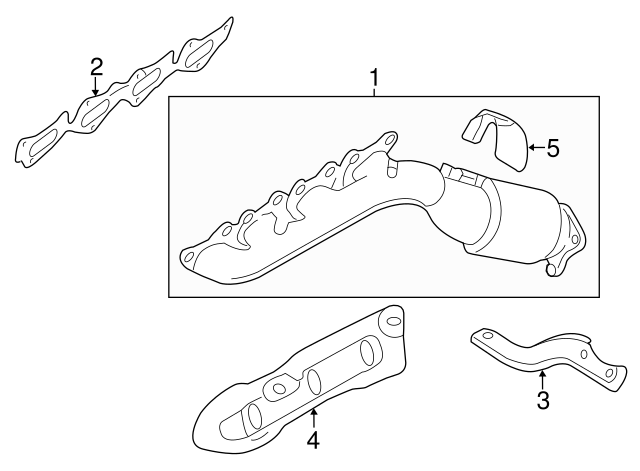 28510-3F800 - Catalytic Converter With Integrated Exhaust Manifold 2015 ...