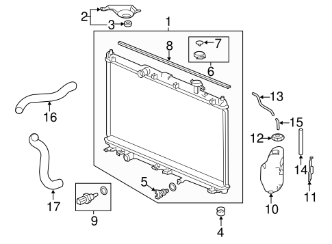 Radiator & Components for 2014 Honda Accord | OEM Parts Online