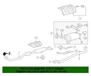 17451-0V020 - Front Pipe Gasket 2009-2019 Toyota | AutoNationParts.com