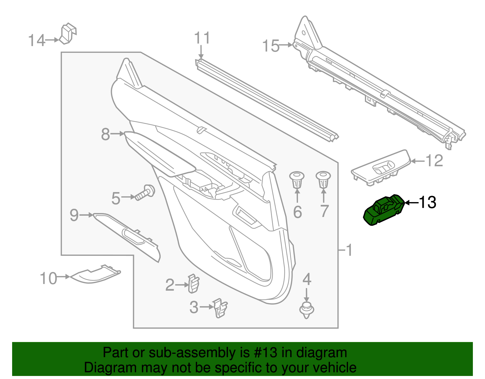 TK49-66-380B - Window Switch 2016-2023 Mazda CX-9 | Florida Mazda Parts