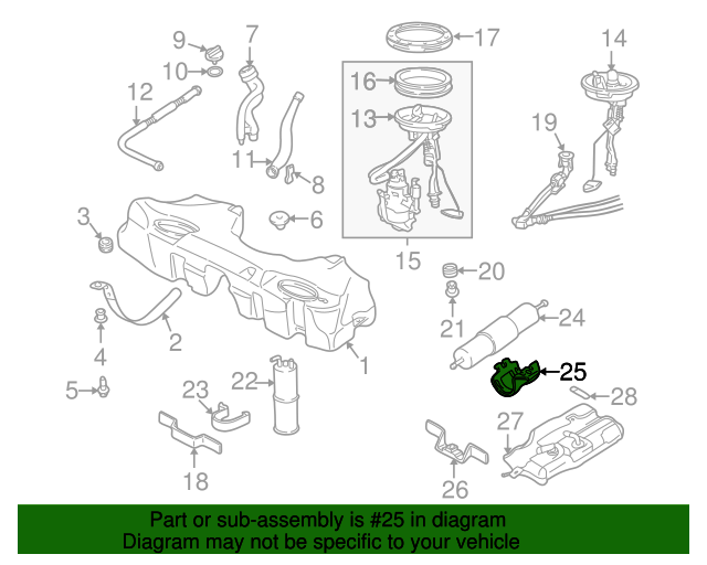 Genuine BMW 13-32-1-702-583 | Fuel Filter Bracket | FREE Shipping on ...