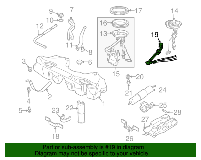 16116752839 - 1997-2003 BMW Fuel Pump (16-11-6-752-839) | BMW of South ...