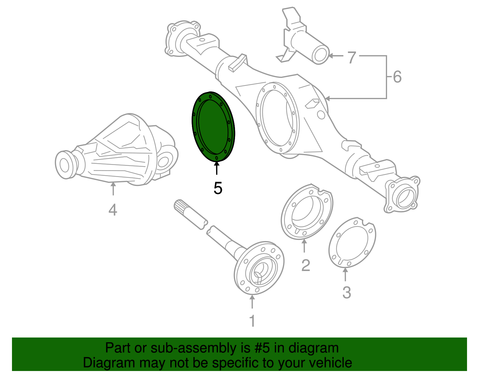 2005-2015 Toyota Gasket, Rear Differential Carrier 42181-60130 | Toyota ...
