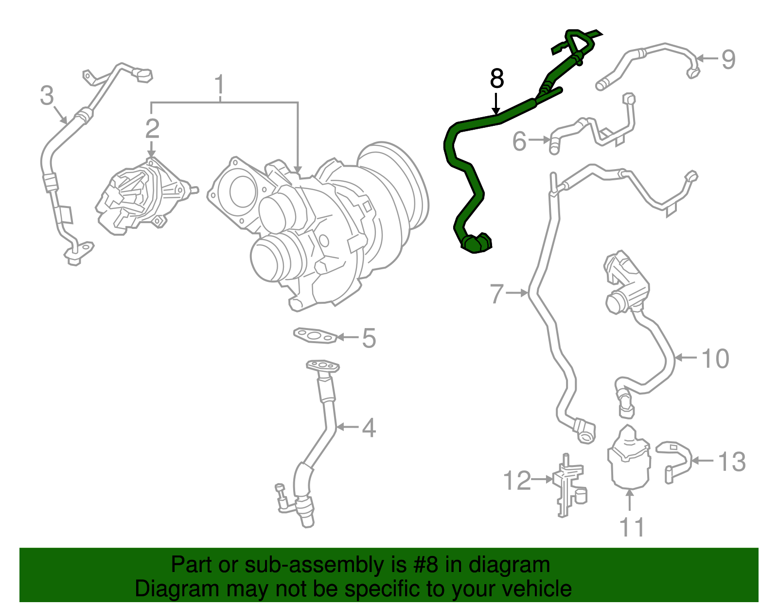 11-53-8-841-582 - 2016-2024 BMW - Water Outlet Pipe | Buy BMW Parts Now