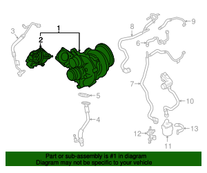 11659494375 - 2016-2021 BMW Turbocharger (11-65-9-494-375) | BMW of ...