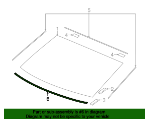 73227-TR0-A00 - Rubber, Windshield Dam (C) - 2012-2015 Honda Civic ...