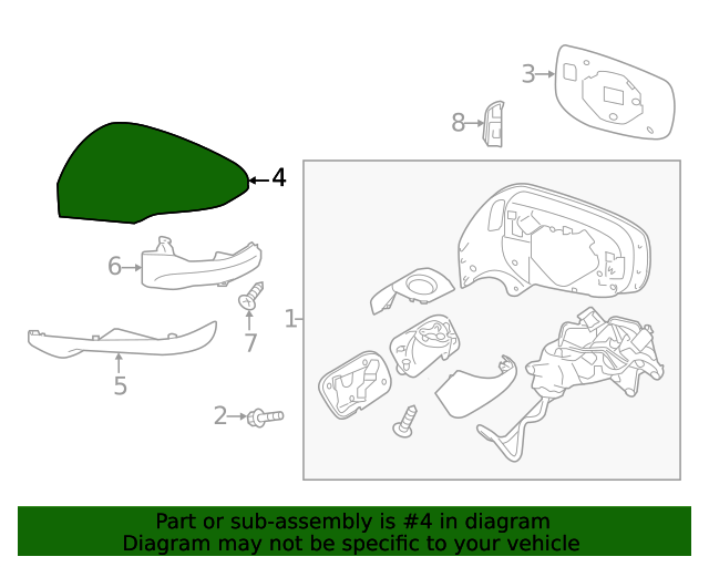 2021-2023 Subaru Crosstrek Mirror Cover 91054FL110 | TascaParts.com