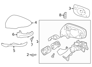2019-2021 Subaru Mirror Glass 91039SJ070 | OEM Parts Online