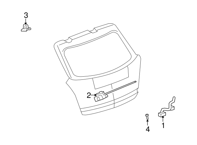 2006-2017 GM Chevy GMC Buick Rear Lift Gate Latch w/o Power Lift OEM ...