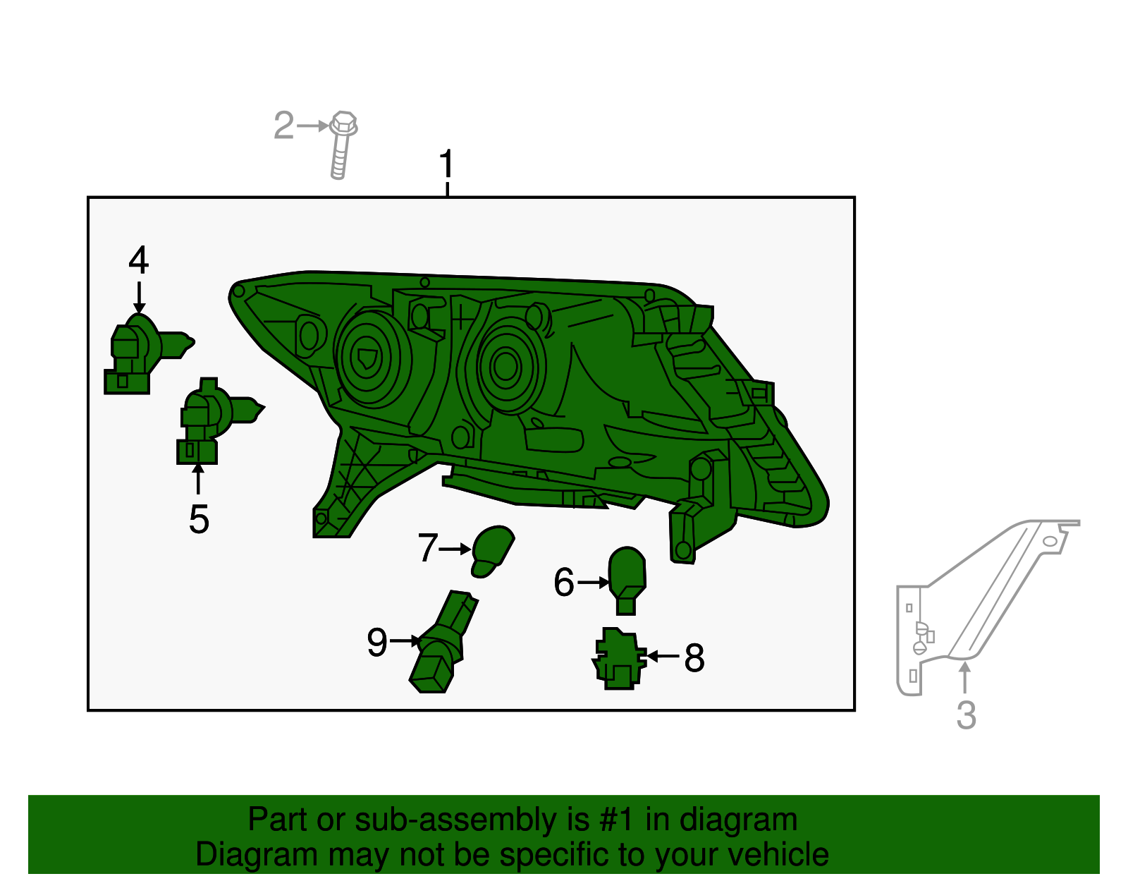 2013-2016 Nissan Pathfinder Composite Headlamp 26010-3KA0B | Nissan ...