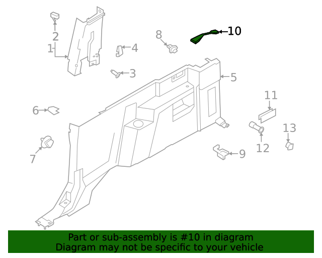 2021 Ford Bronco Upper Molding M2DZ-9842410-AA | TascaParts.com