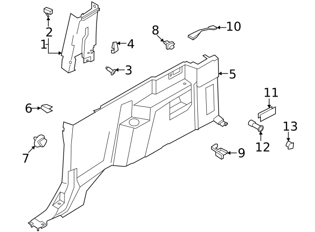 M2DZ-9831012-BD - Quarter Trim Panel 2021-2024 Ford Bronco | AutoNation ...