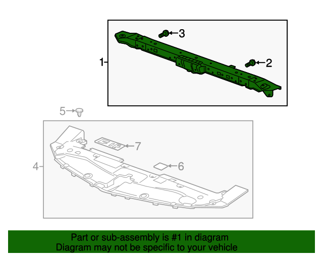 2014-2016 Cadillac ELR Front End Upper Tie Bar 22891391 | GMPartsDirect.com