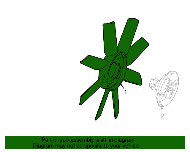 2002-2009 Mazda B4000 Fan Blade 1F62-15-140 | RealMazdaParts.com