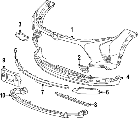 Bumper & Components - Front for 2024 Chevrolet Trax | GM Parts Center