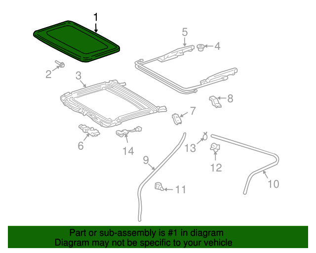 63201-20200 - Glass Assembly - 2000-2005 Toyota Celica | Toyota Parts ...