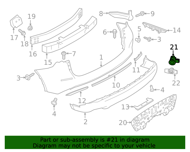 2019-2021 Nissan Sensor 28438-7FL0B | TascaParts.com