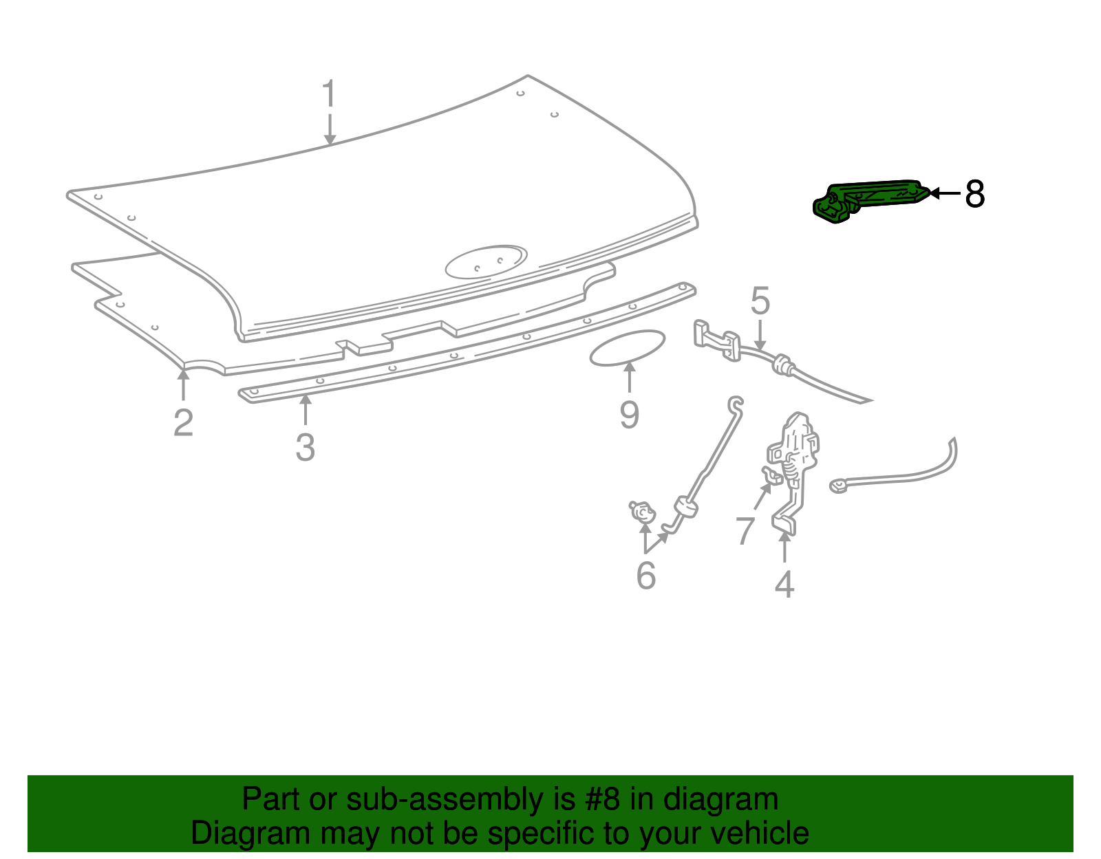 Genuine OEM Ford Part - Hood Hinge 8C2Z-16796-A | Genuine OEM Ford ...